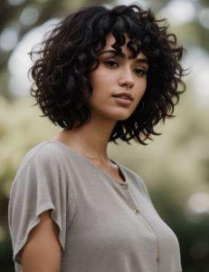 Carre Court Boucle Degradenull