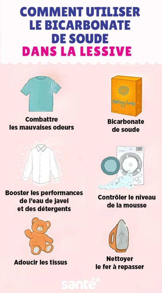 9 utilisations du bicarbonate de soude pour faire la lessive