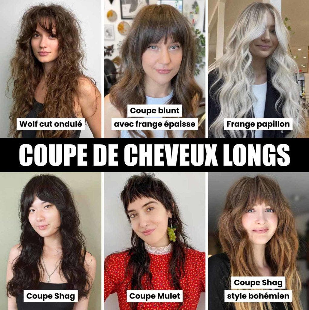 Coupe de cheveux longue : 20 idées de coiffures tendance 2024