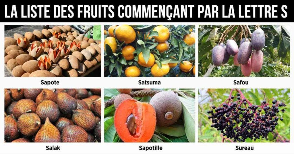 Fruit en S : la liste des fruits commençant par la lettre S
