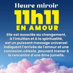 Heure miroir 11h11 en amour : signification et interprétation du message