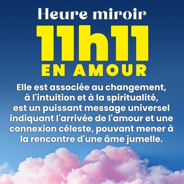 Heure miroir 11h11 en amour : signification et interprétation du message