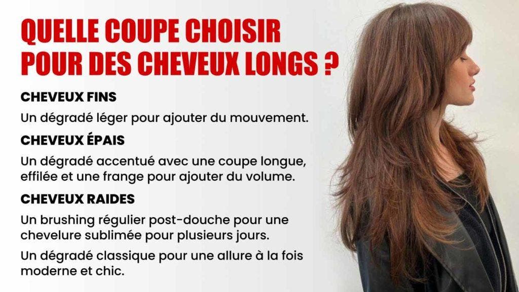 Coupe de cheveux longue : 20 idées de coiffures tendance 2024