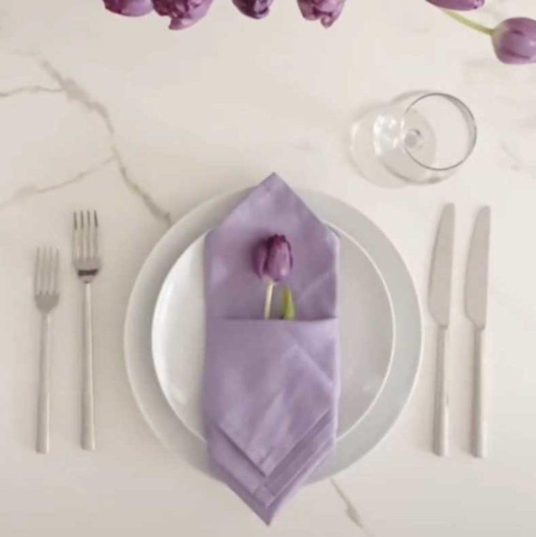 20 idées créatives de pliage des serviettes de table