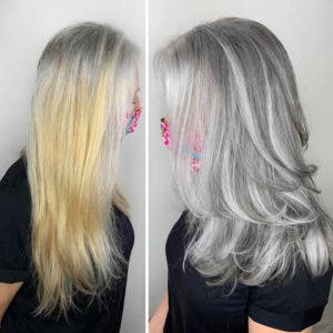 Ce coloriste encourage ces clientes à assumer leur cheveux gris avec ...