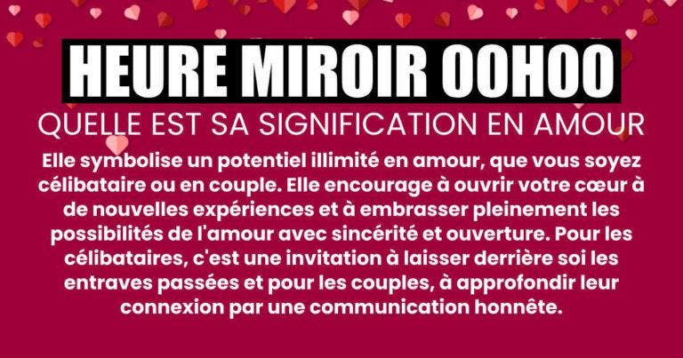 Heure miroir 00h00 : quelle est sa signification en amour